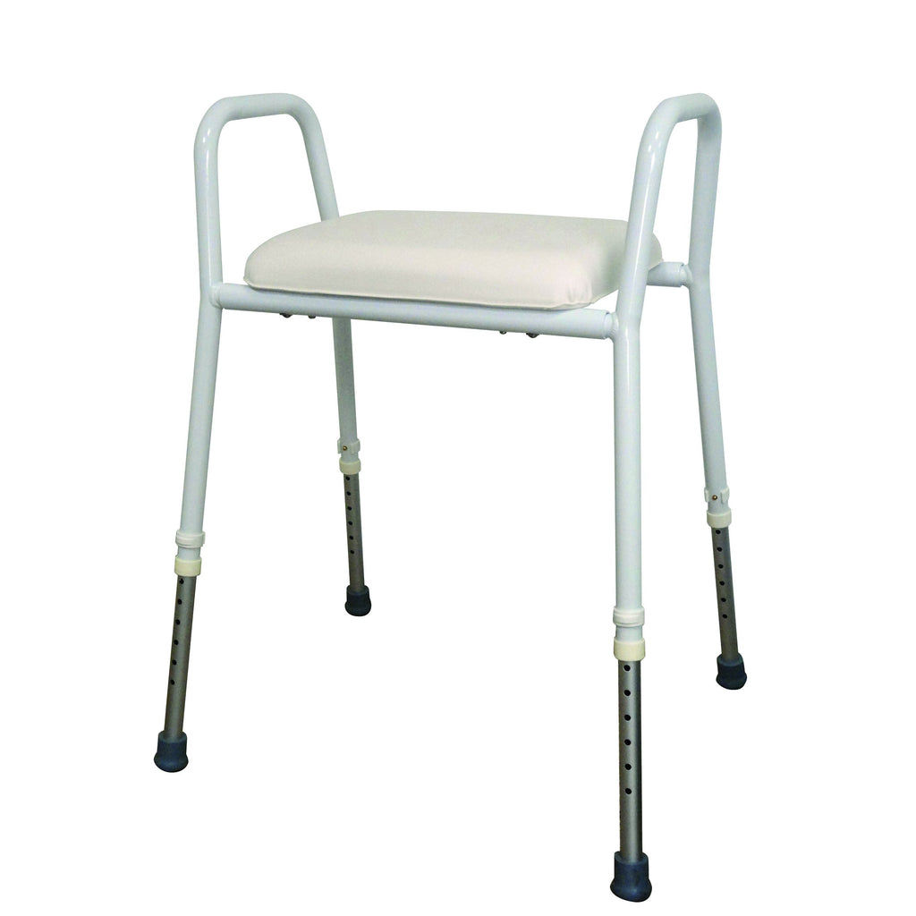 BetterLiving Aluminium Shower Stool Padded Seat — Wheelchair Australia